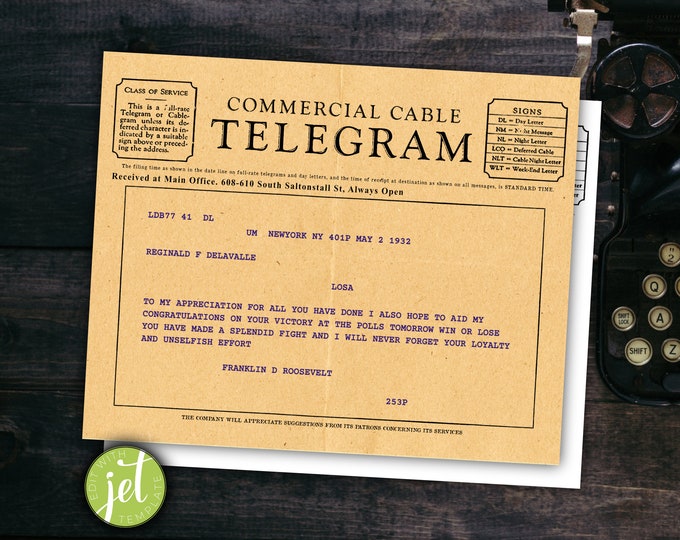 Vintage Telegram Save the Date - SAMPLE - Etsy