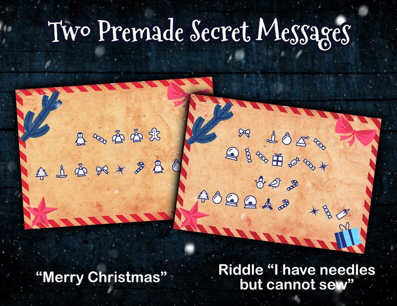 Editable Secret Christmas Message Kit | Secret Message From Santa ...