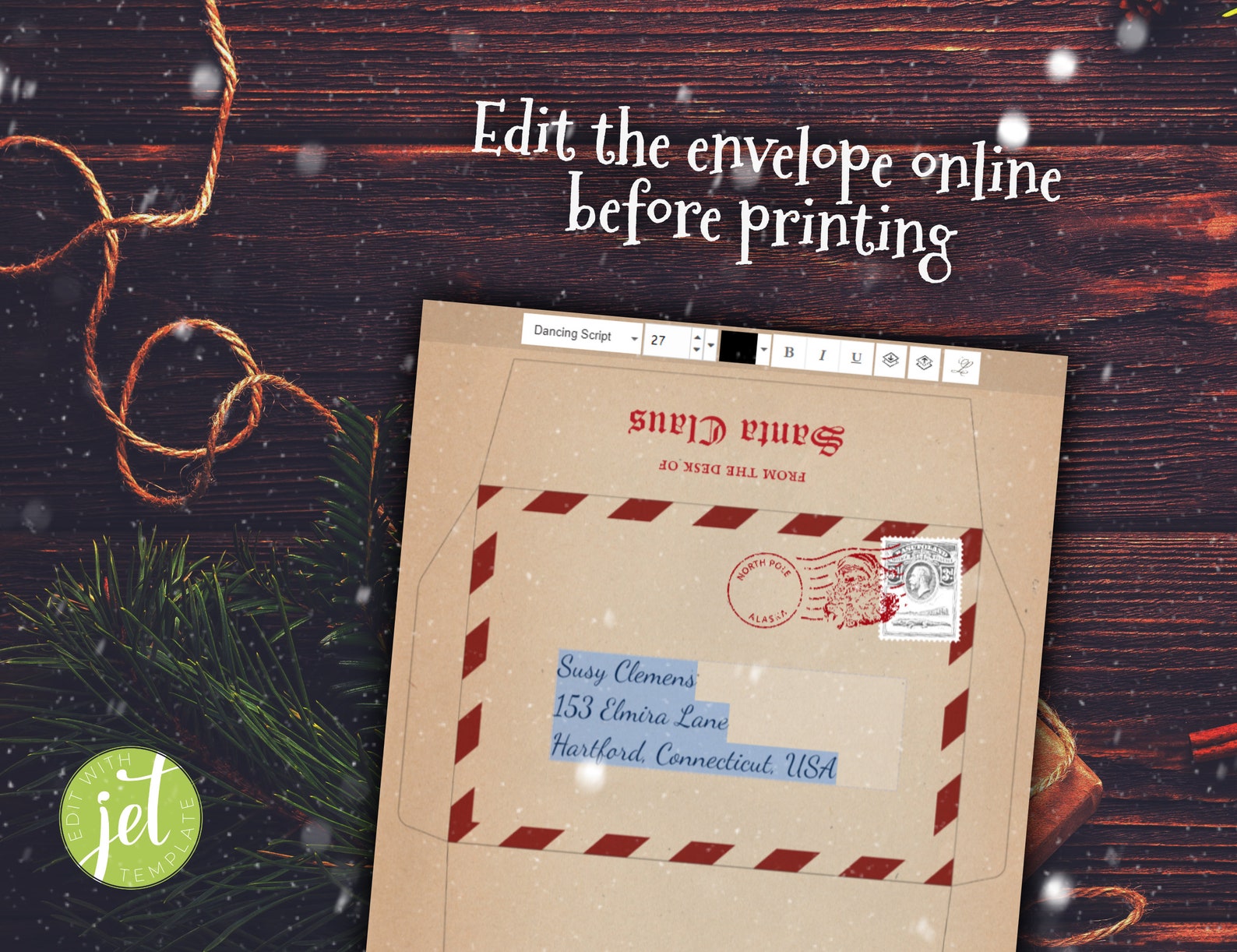 Editable Letter From Santa Template - Editable Santa Claus Letter ...