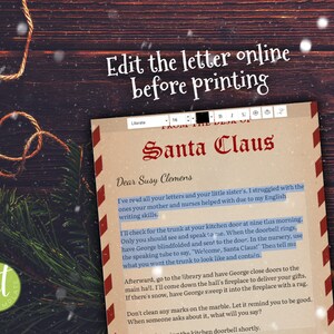 Editable Letter From Santa Template - Editable Santa Claus Letter ...