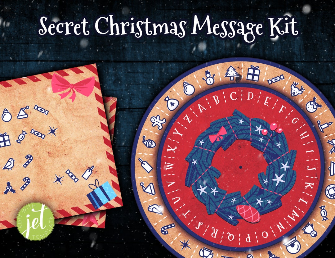 Editable Secret Christmas Message Kit | Secret Message From Santa ...