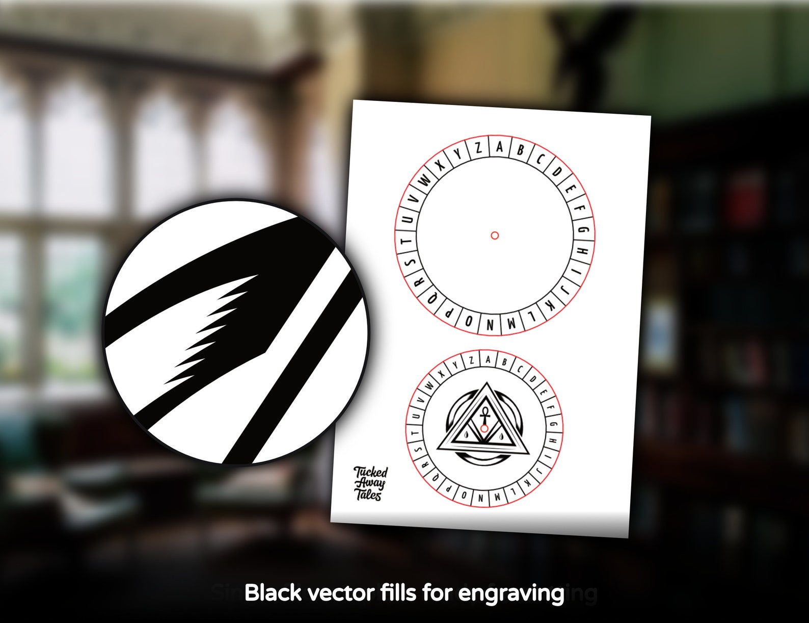 Cipher Wheel Laser Cutting Template - Etsy