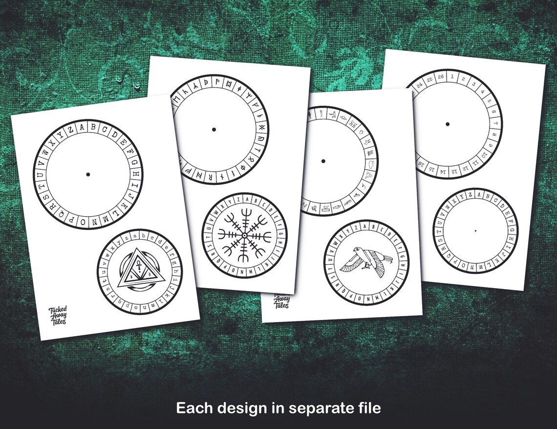 Cipher Wheel Printable Template Bundle - Etsy