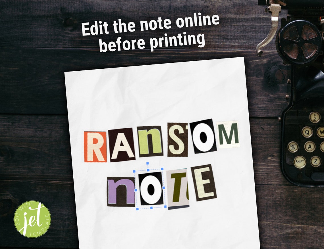 Editable Ransom Note Template Customizable Ransom Note Letter Instant ...