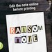Editable Ransom Note Template Customizable Ransom Note Letter Instant ...