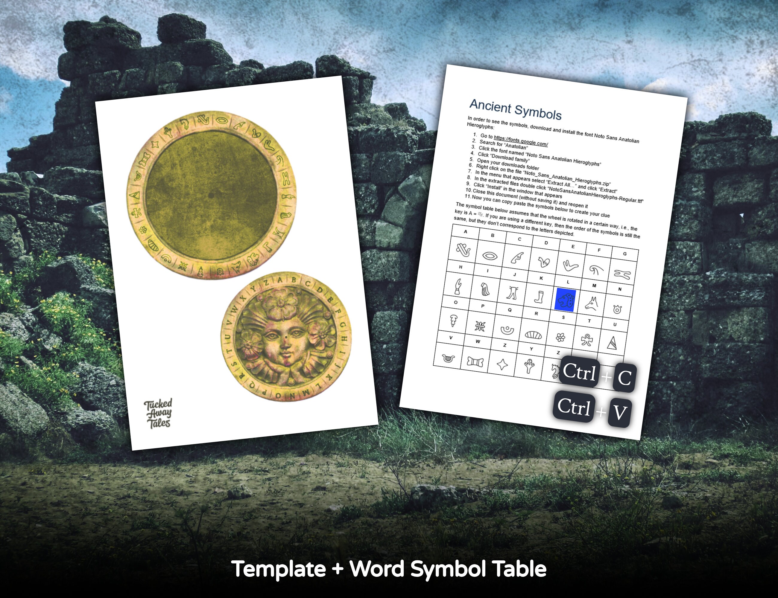 Ancient Cipher Wheel Printable Template - Etsy