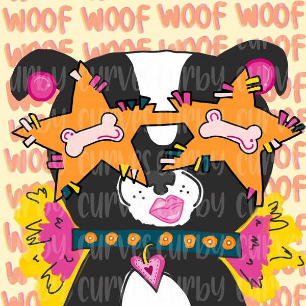 Funky Dog Art - Etsy