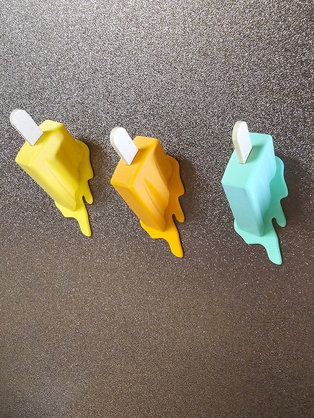 Melting Icecream Pop Magnet Set of 3. Drippy Popsicle - Etsy