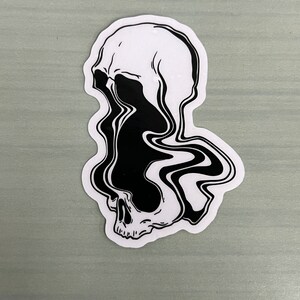 Clear Skull Sticker | Melting Skull Sticker | Skull Sticker | Clear ...