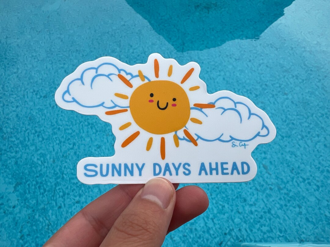 Happy Sun Sticker Summer Sticker Sunshine Sticker Smiling Sun Sticker ...