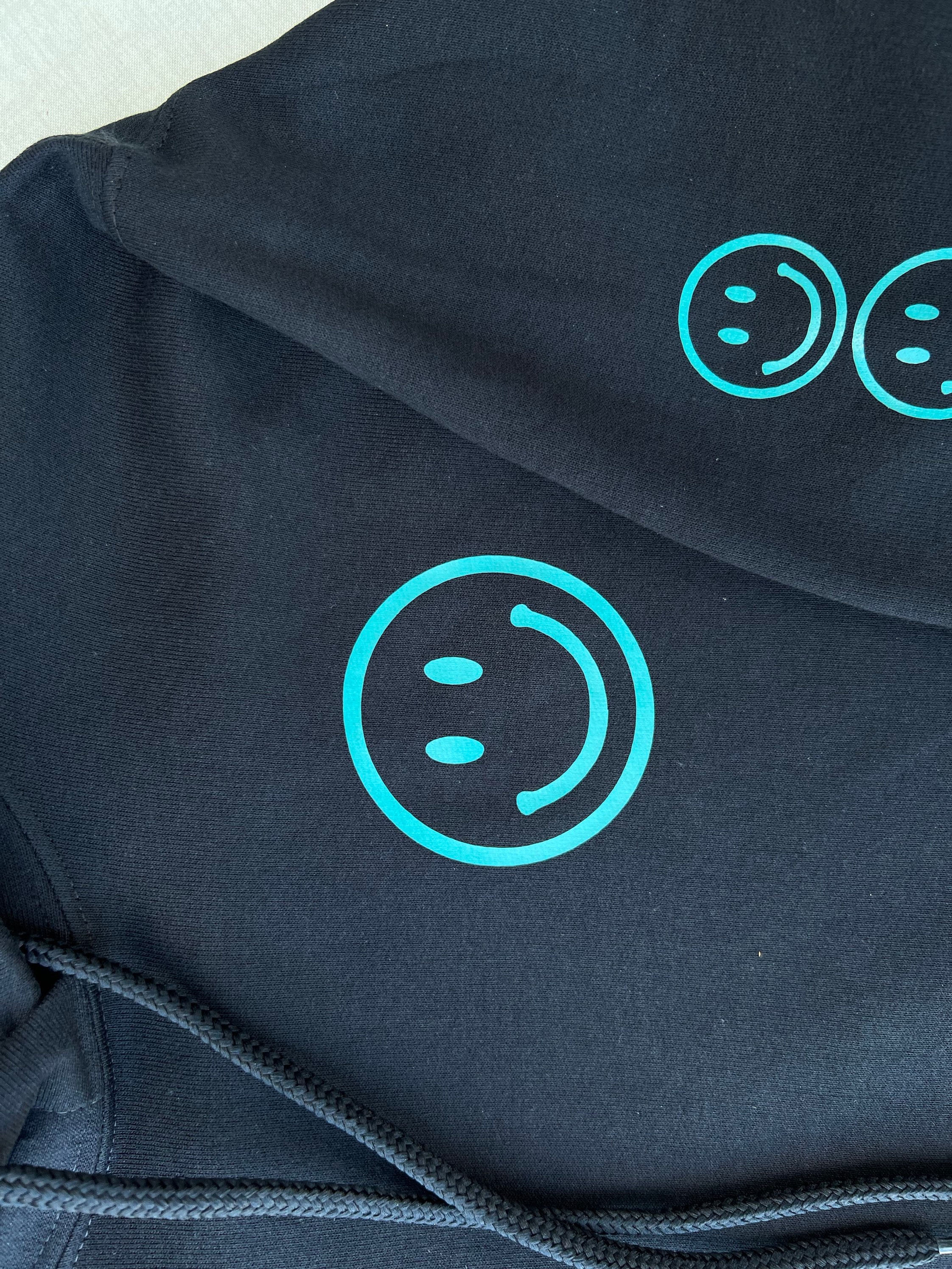 Smiley Face Hoodie Unisex Smiley Hoodie Gifts for Teens Black Smiley ...