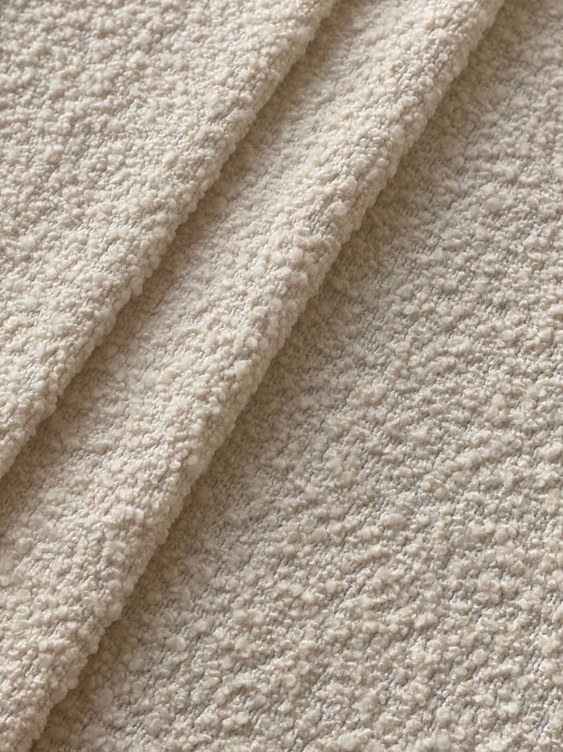 Boucle Upholstery Fabric by Metre CREAM 3B - Etsy Australia