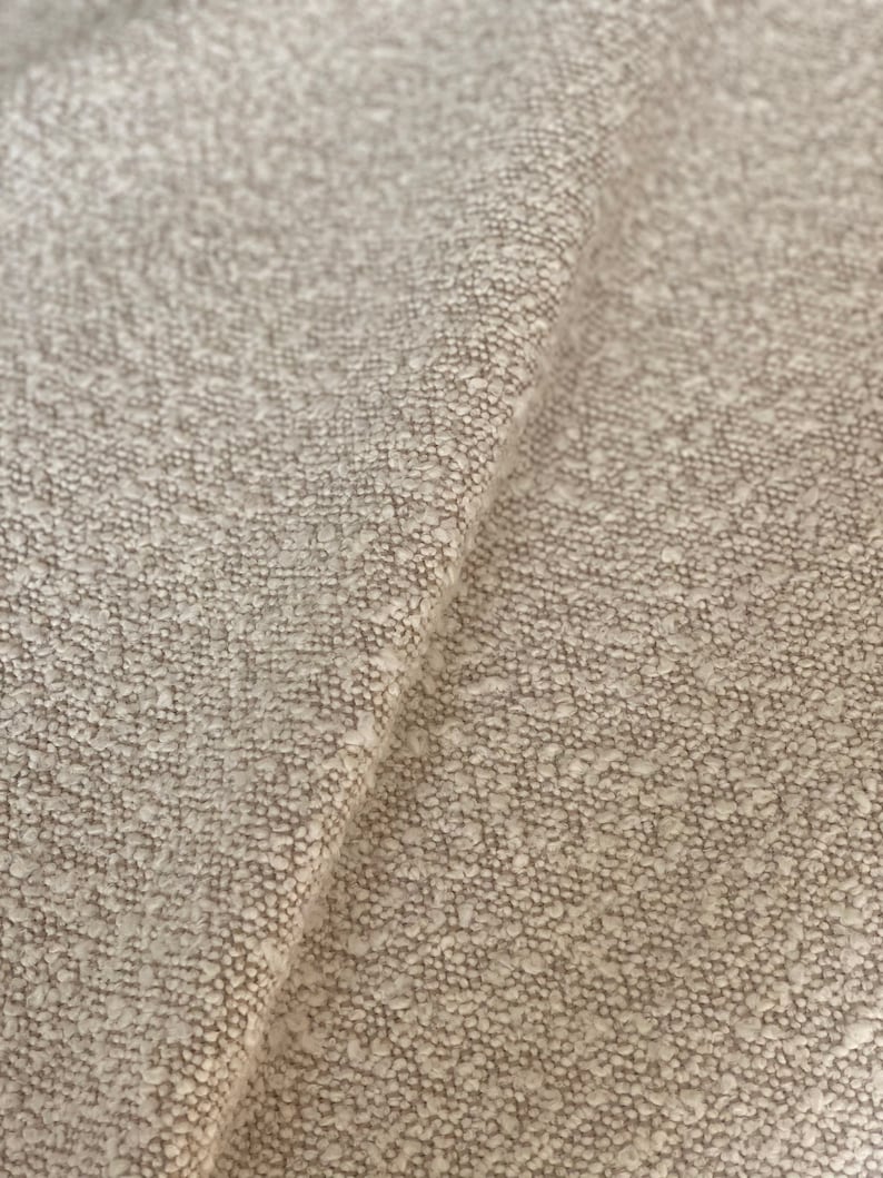 Boucle Upholstery Fabric by Metre | BEIGE (2A) - Etsy