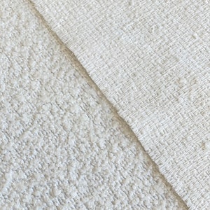 Boucle Upholstery Fabric by Metre IVORY WHITE 1B - Etsy Australia