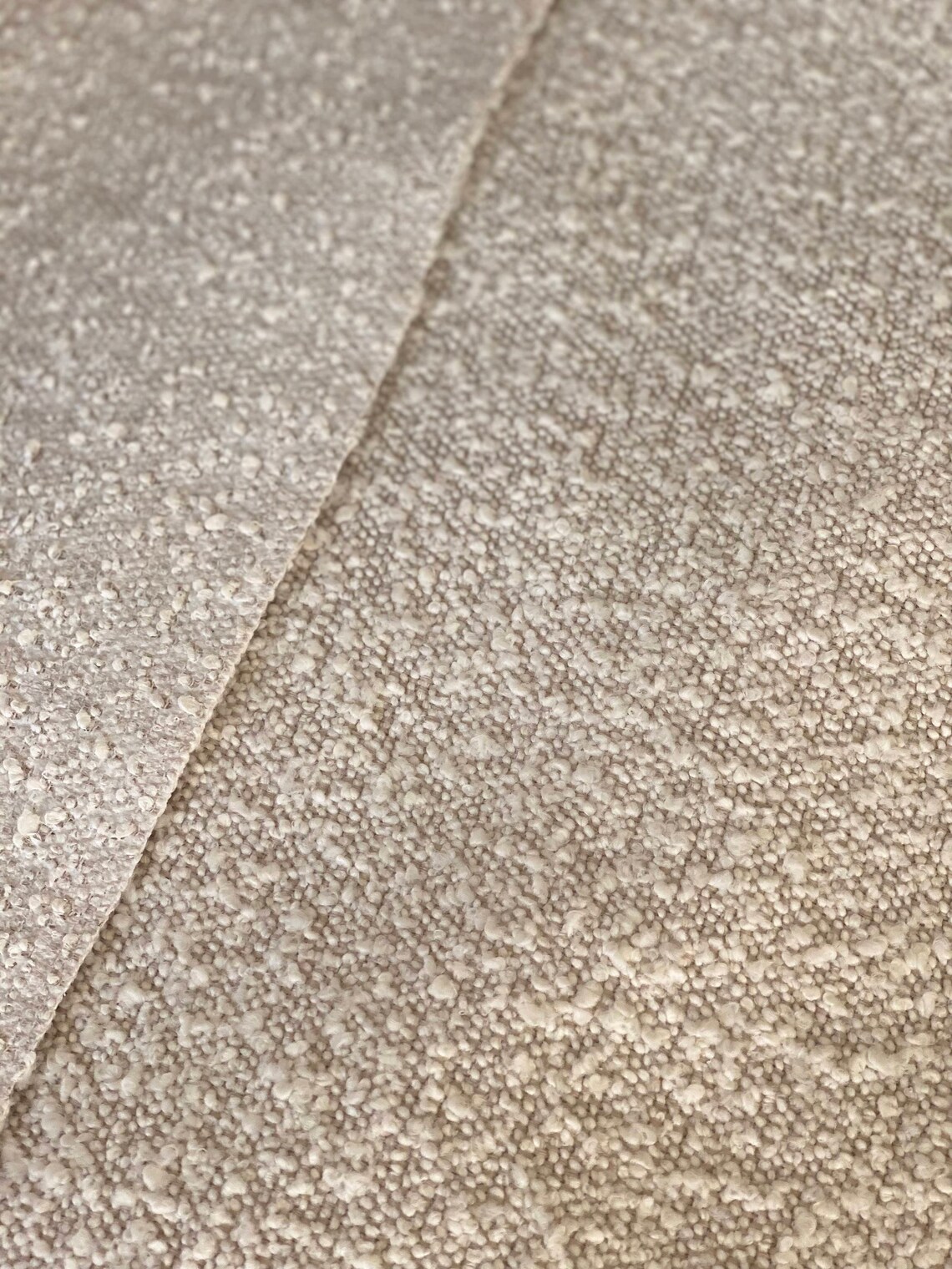 Boucle Upholstery Fabric by Metre | BEIGE (2A) - Etsy