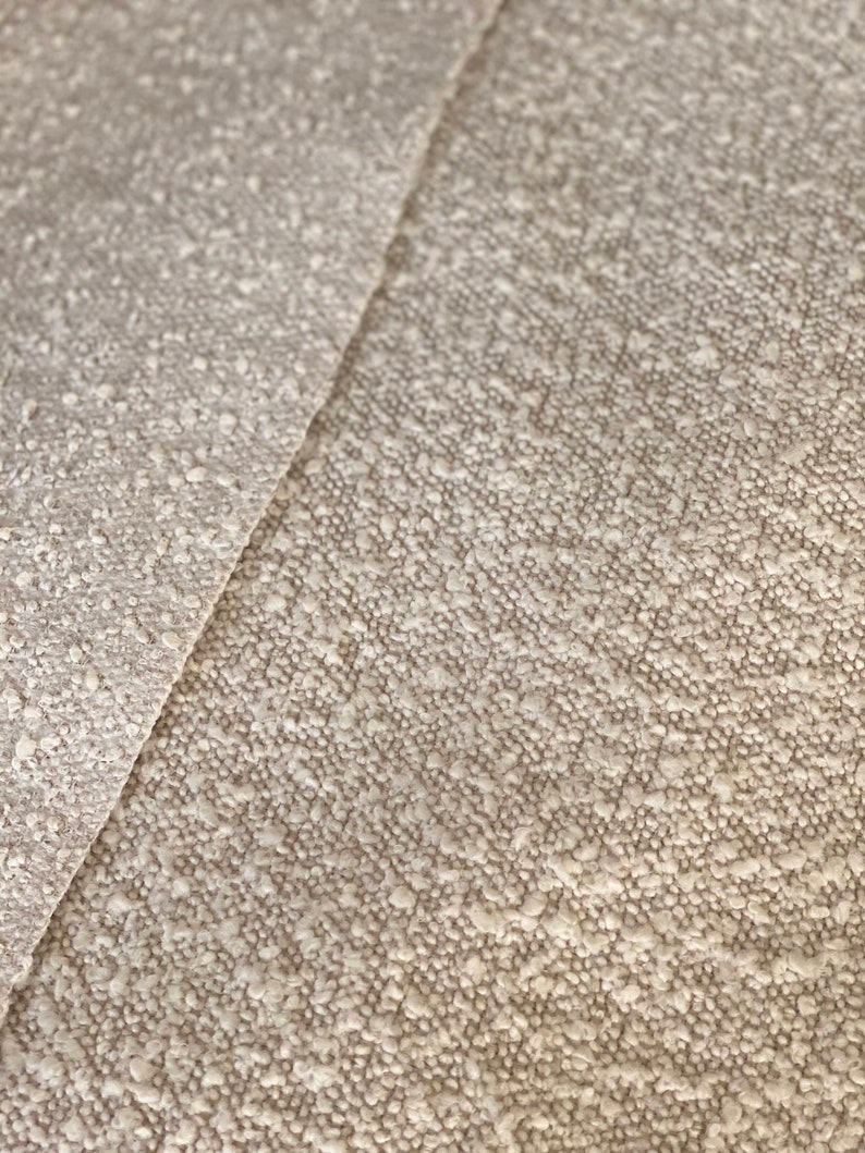 Boucle Upholstery Fabric by Metre | BEIGE (2A) - Etsy