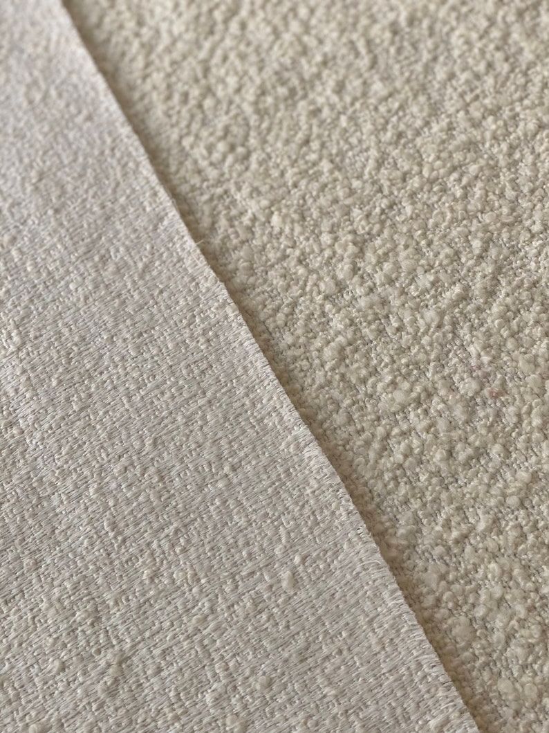 Boucle Upholstery Fabric by Metre CREAM 3B - Etsy Australia