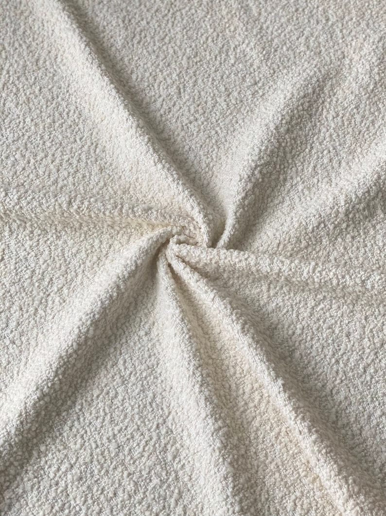 Boucle Upholstery Fabric by Metre CREAM 3B - Etsy Australia