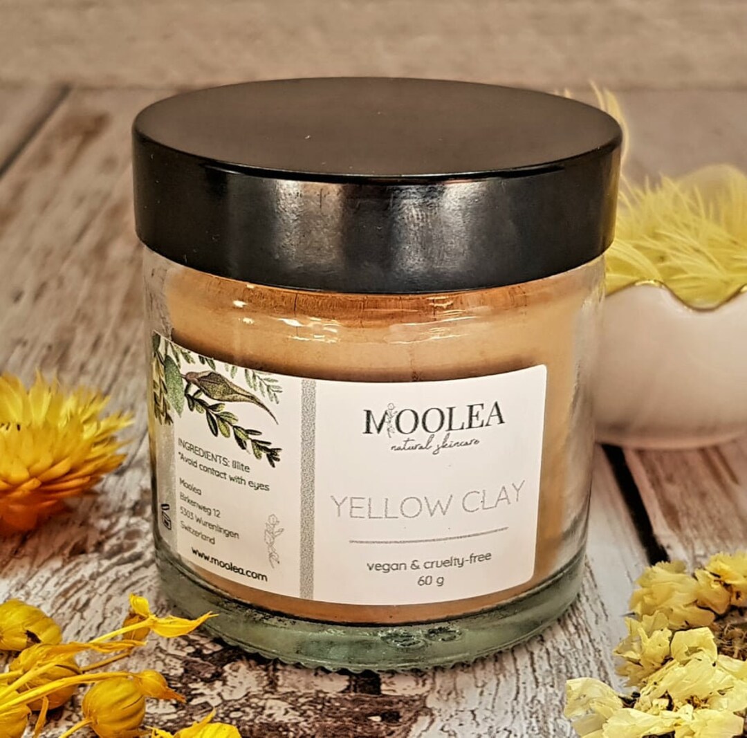 Yellow Clay, Powder Face Mask, Natural and Vegan Friendly, Plastic Free ...