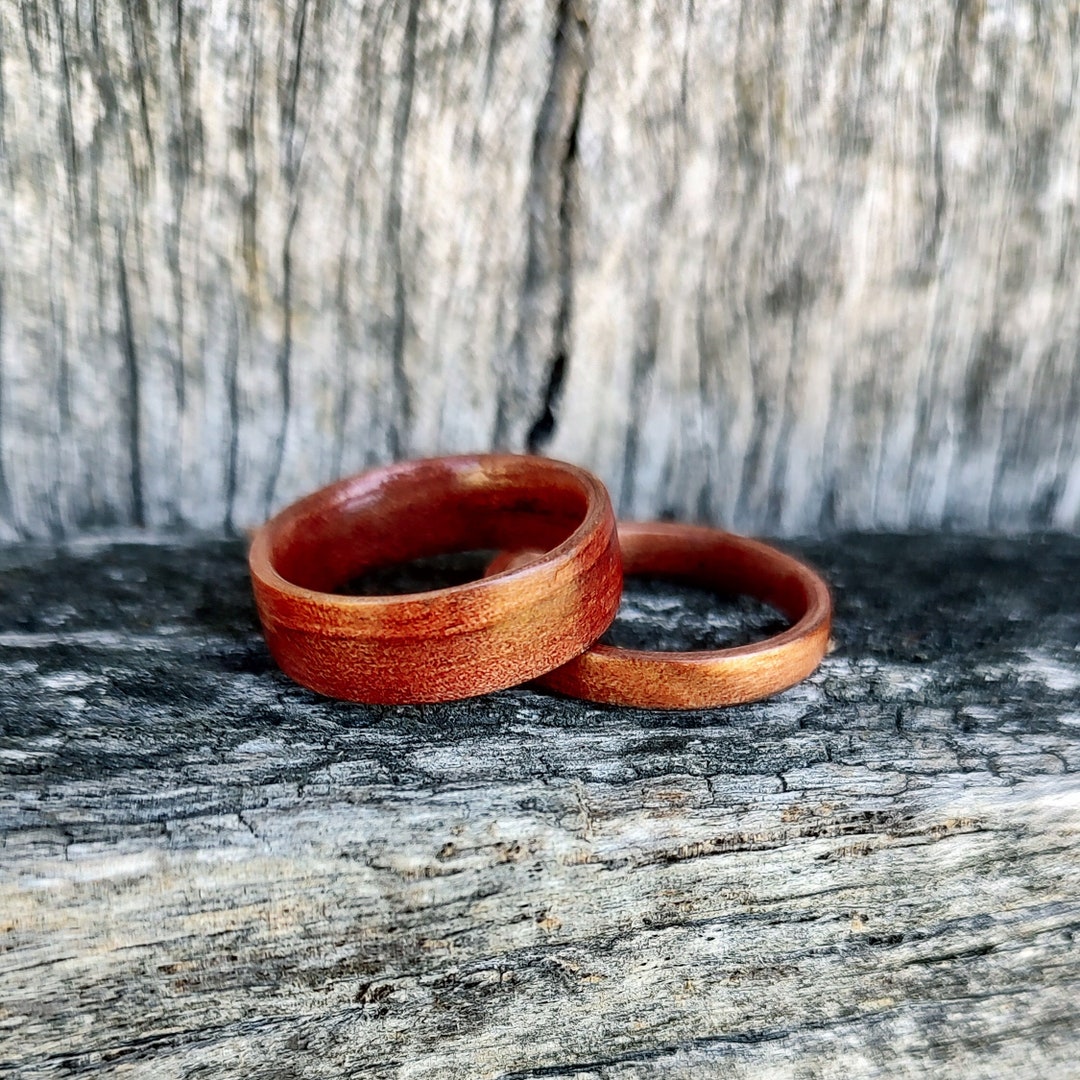 Myrtle Timber Ring - Featured Grain • Made in Tasmania • Wood Ring - Etsy