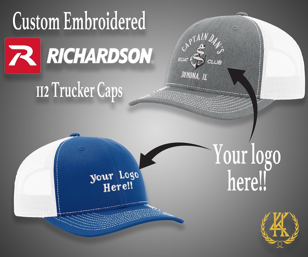 Custom Logo Embroidered Richardson 112 Trucker Hats | Design Your Own ...
