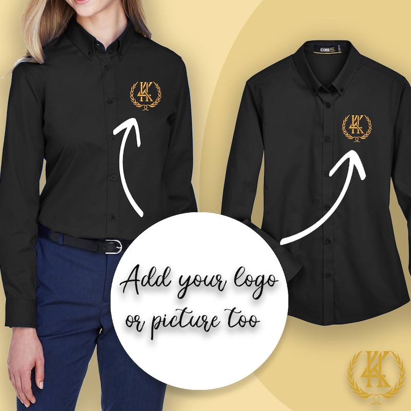 Black Button up Woman - Etsy