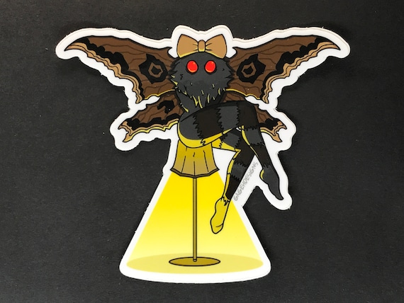 Mothman Pinup Moth Lamp Cute Vinyl Sticker - Etsy