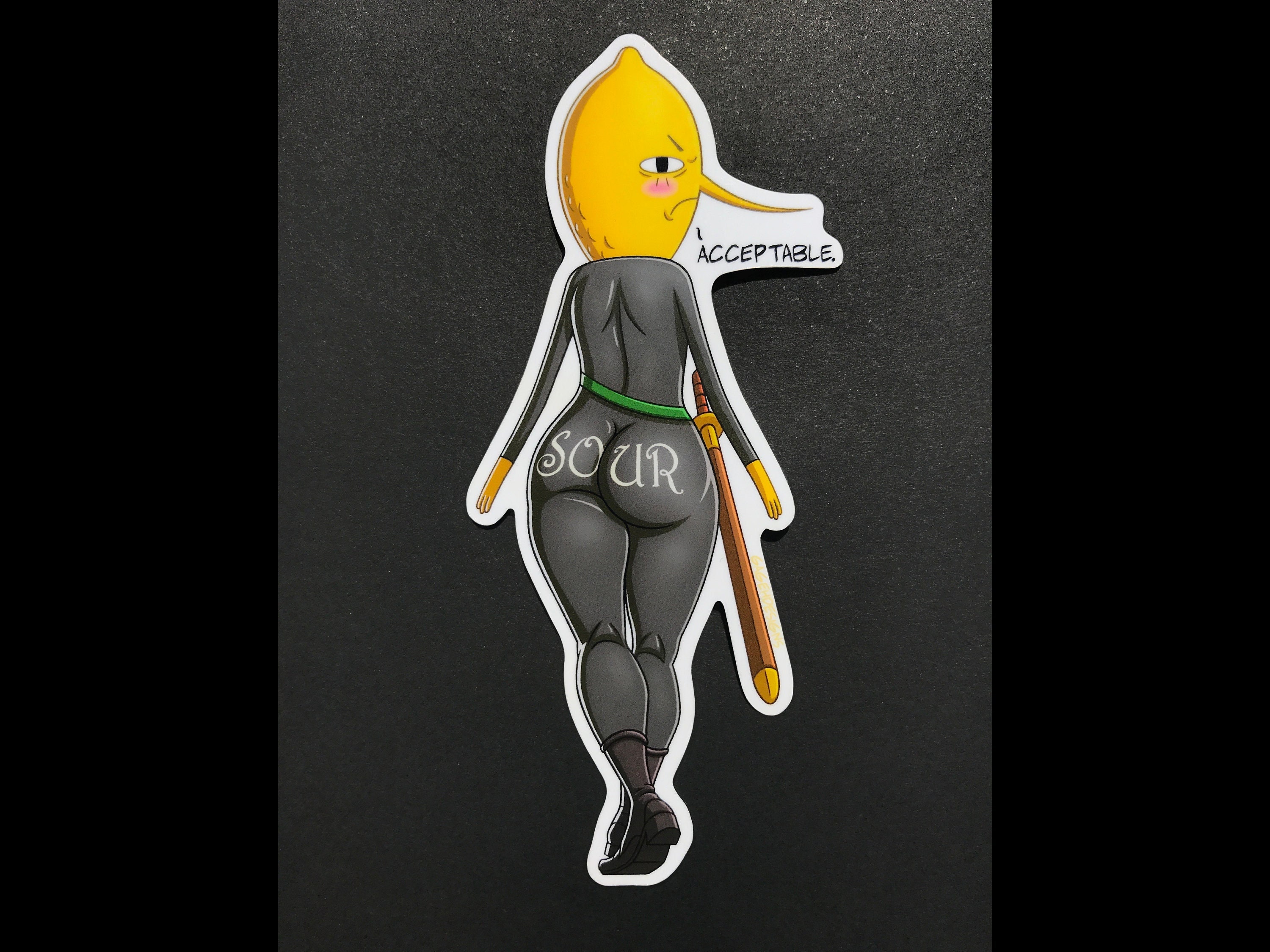 Lemongrab Adventure Time Lemon Butt Vinyl Sticker 4.5 Inch - Etsy