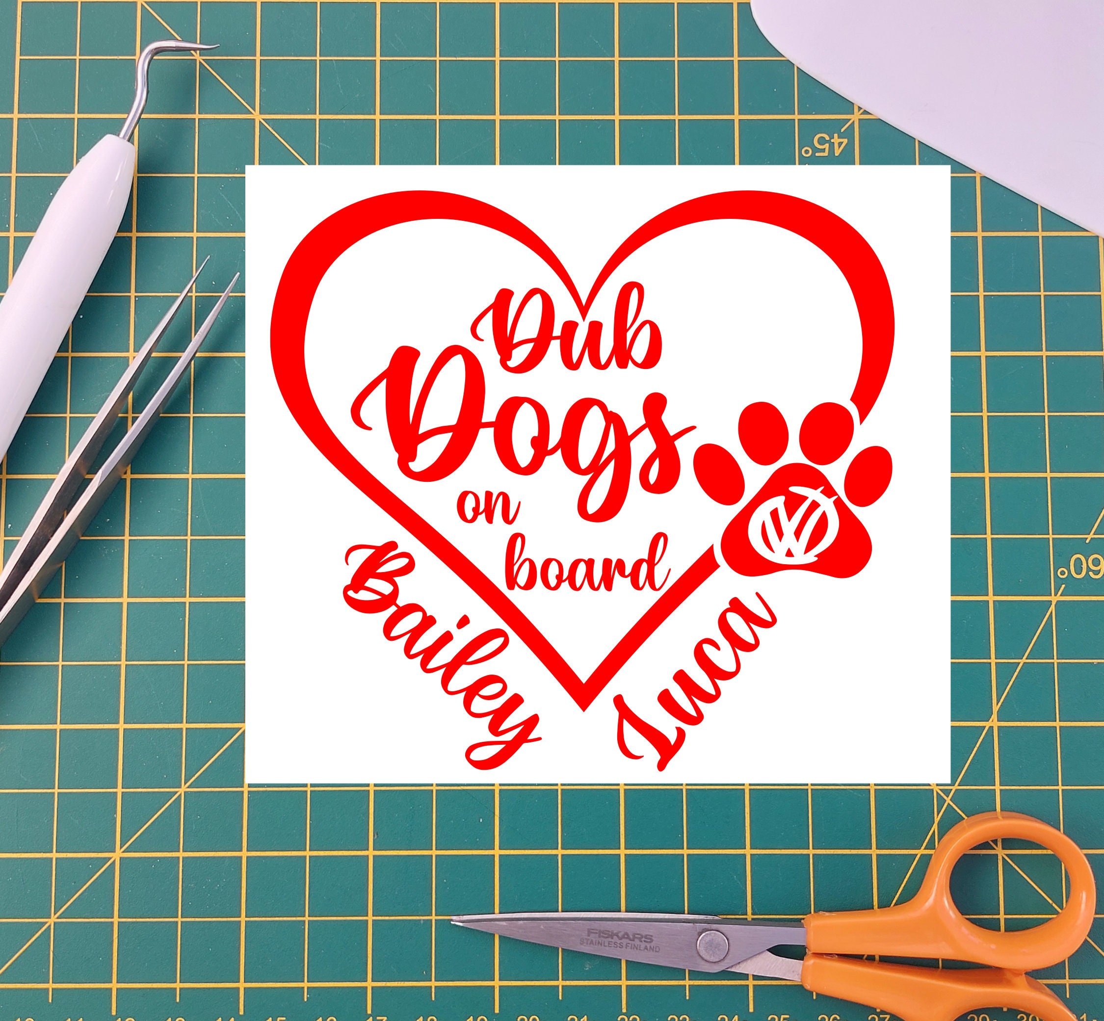 Dub Dogs on Board Vinyl Sticker/decal Personalised VW Vdub - Etsy UK