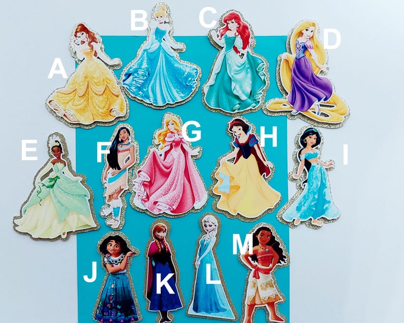 3D Princess and Castle Name Age Cake Toppers Decorations You Choose ...