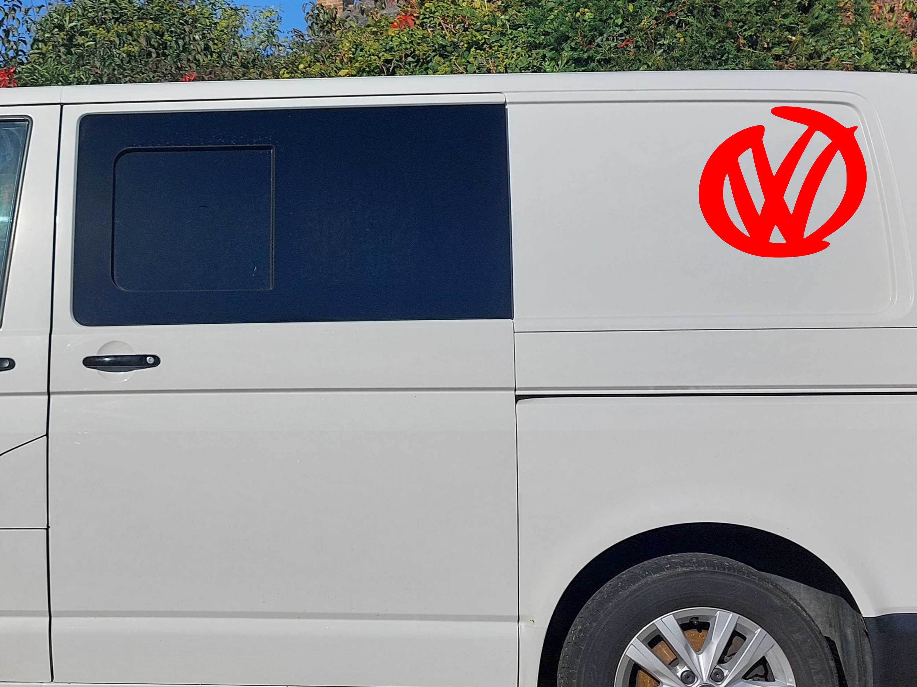 VW Hand Drawn Logo Transporter Caddy Crafter Campervan Vinyl Decal ...