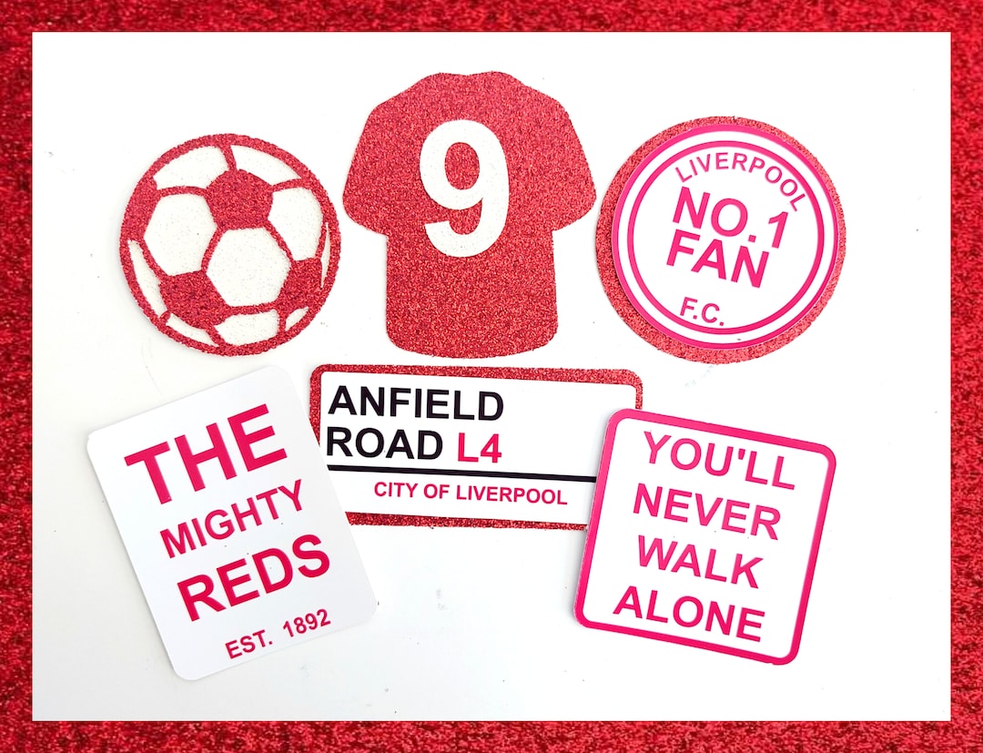 Luxury Liverpool Inspired Cupcake Toppers Cake Charms Personalised With ...