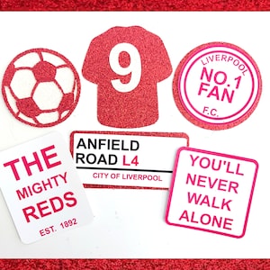 Luxury Liverpool Inspired Cupcake Toppers Cake Charms Personalised With ...