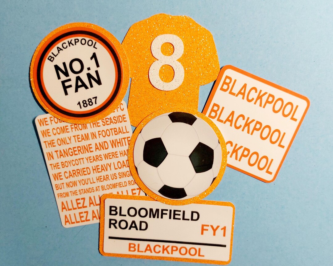 Blackpool Themed Luxury Cupcake Toppers Personalised With Age Football ...