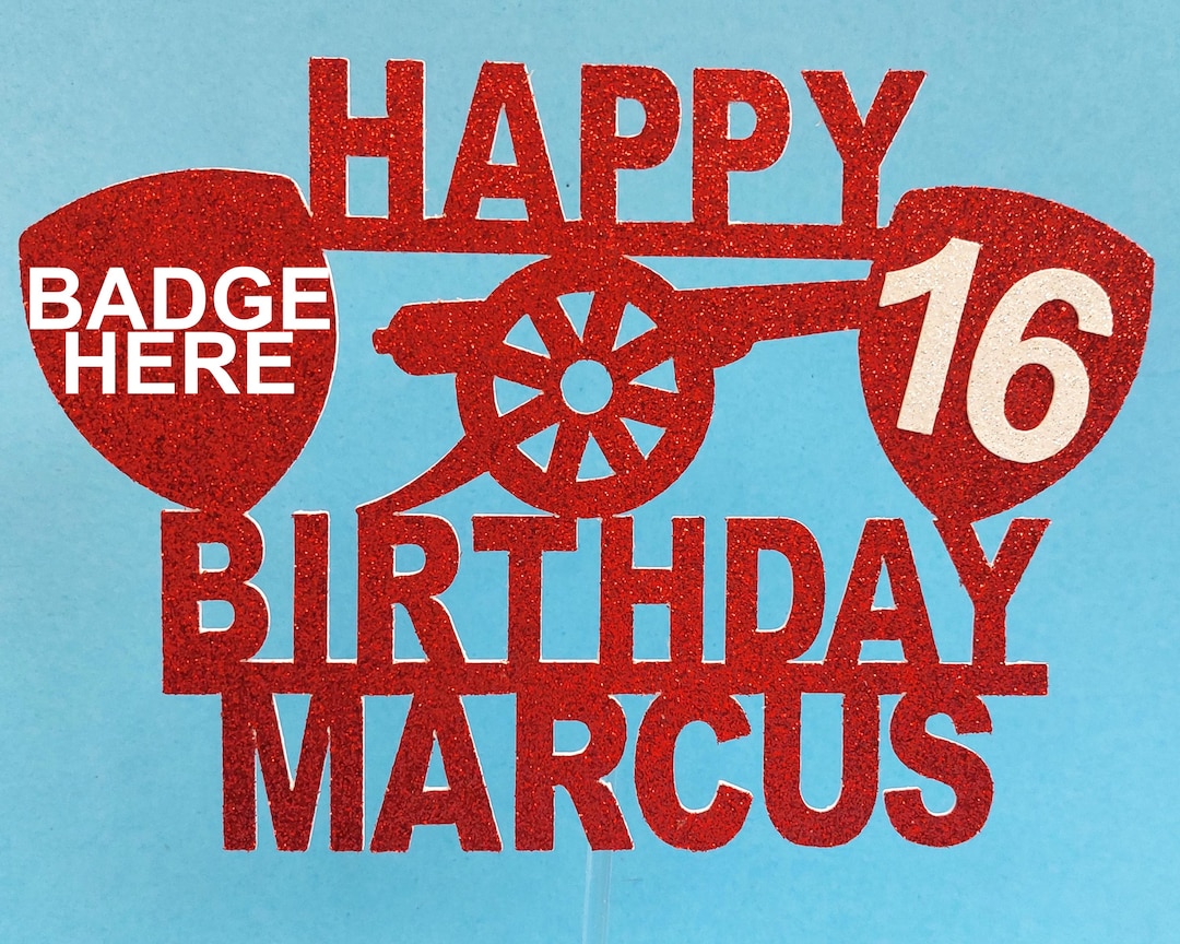 Arsenal Themed Cake Topper Personalised With Name and Age - Etsy