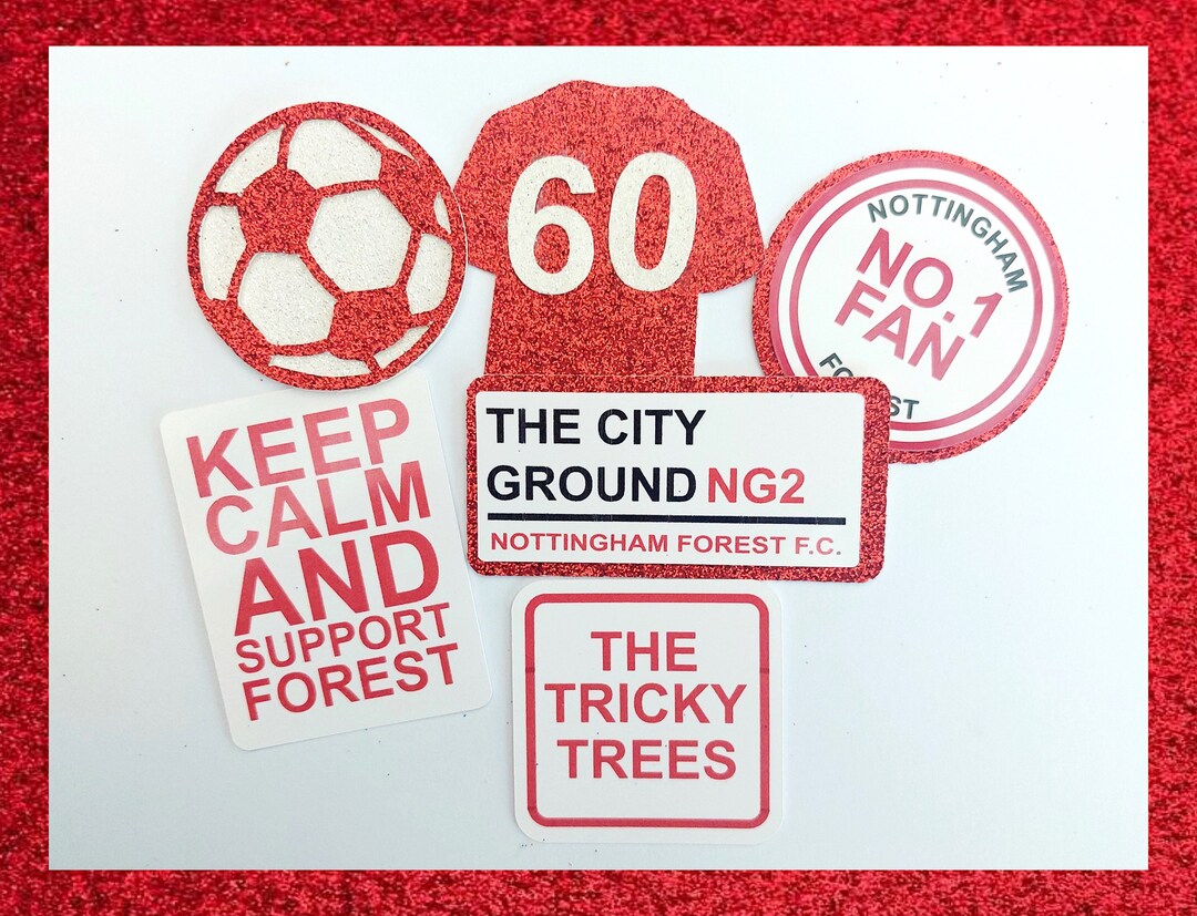 Luxury Nottingham Forest Inspired Cupcake Toppers Cake Charms ...