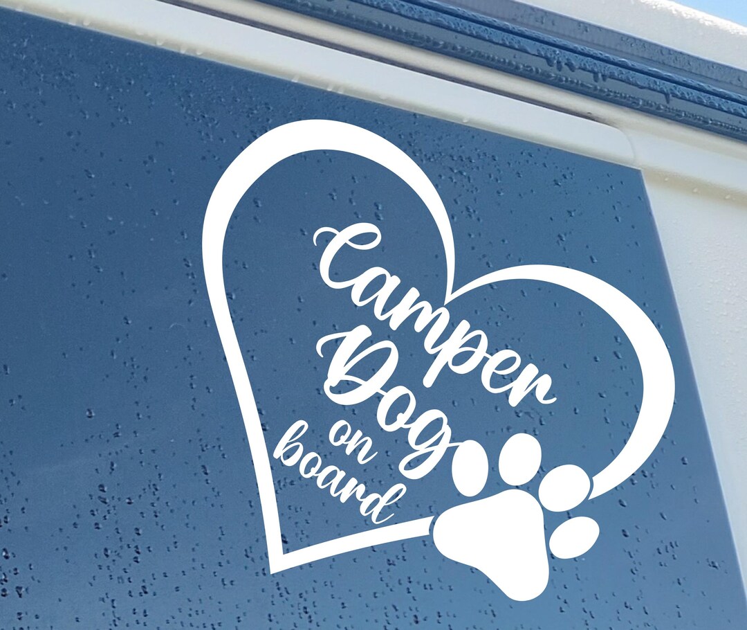 Camper Dog on Board Vinyl Sticker/decal Mercedes Sprinter Caravan ...