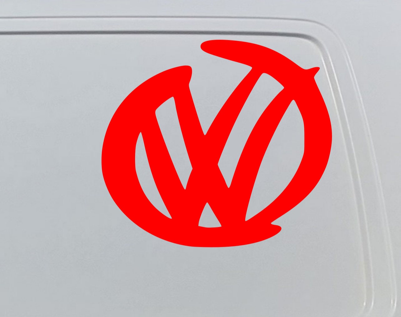 VW Hand Drawn Logo Transporter Caddy Crafter Campervan Vinyl Decal ...