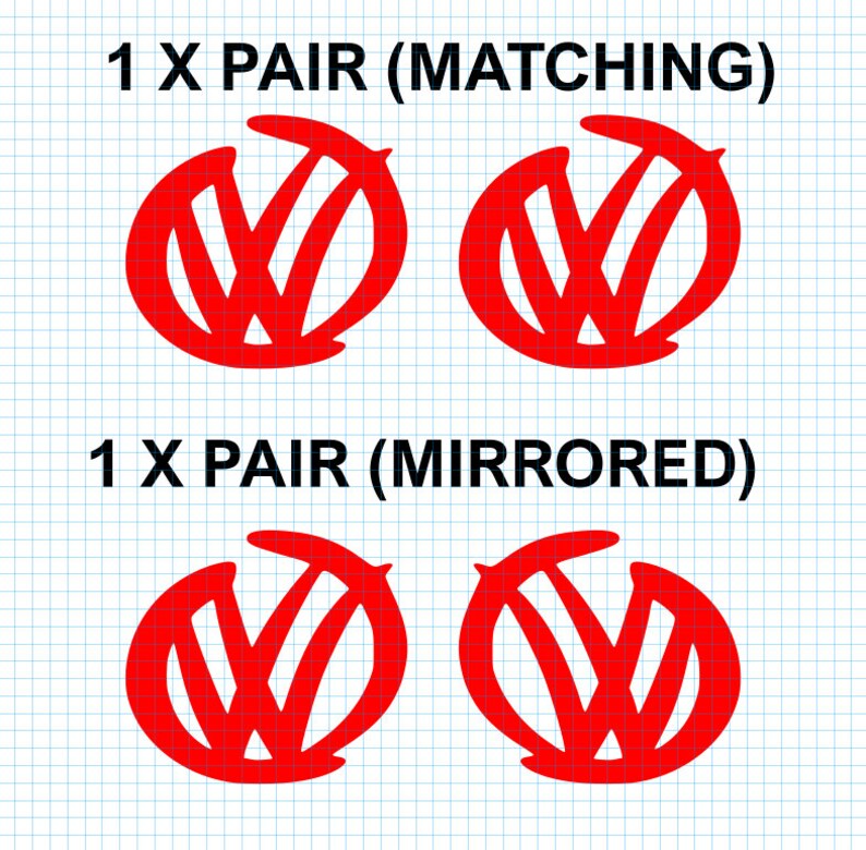 VW Hand Drawn Logo Transporter Caddy Crafter Campervan Vinyl Decal ...