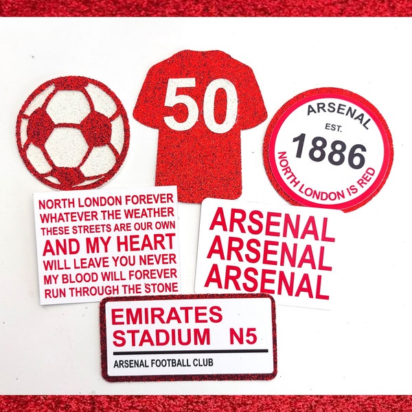 Arsenal Football Cupcake Toppers - Etsy UK
