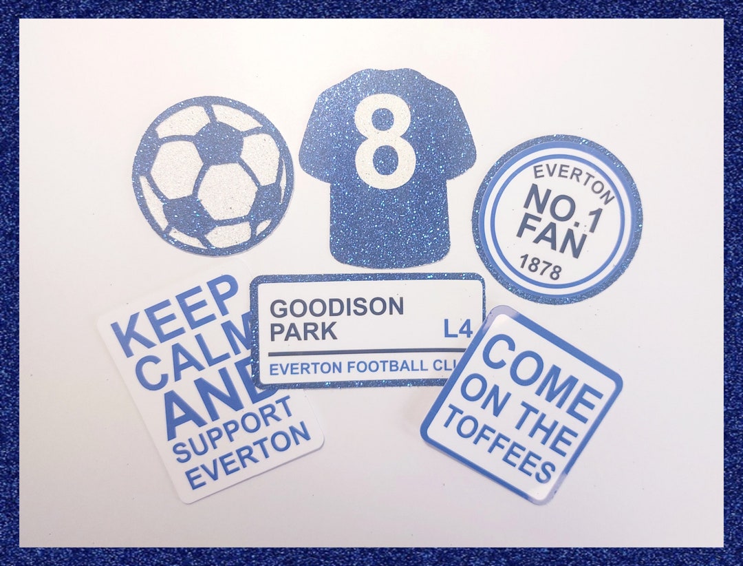 Luxury Everton Inspired Cupcake Toppers Cake Charms Personalised With ...