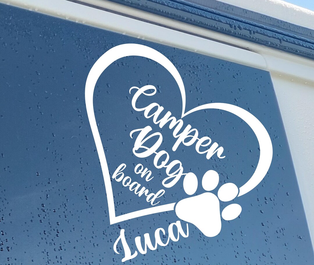 Camper Dog on Board With Name Vinyl Sticker/decal Mercedes Sprinter ...