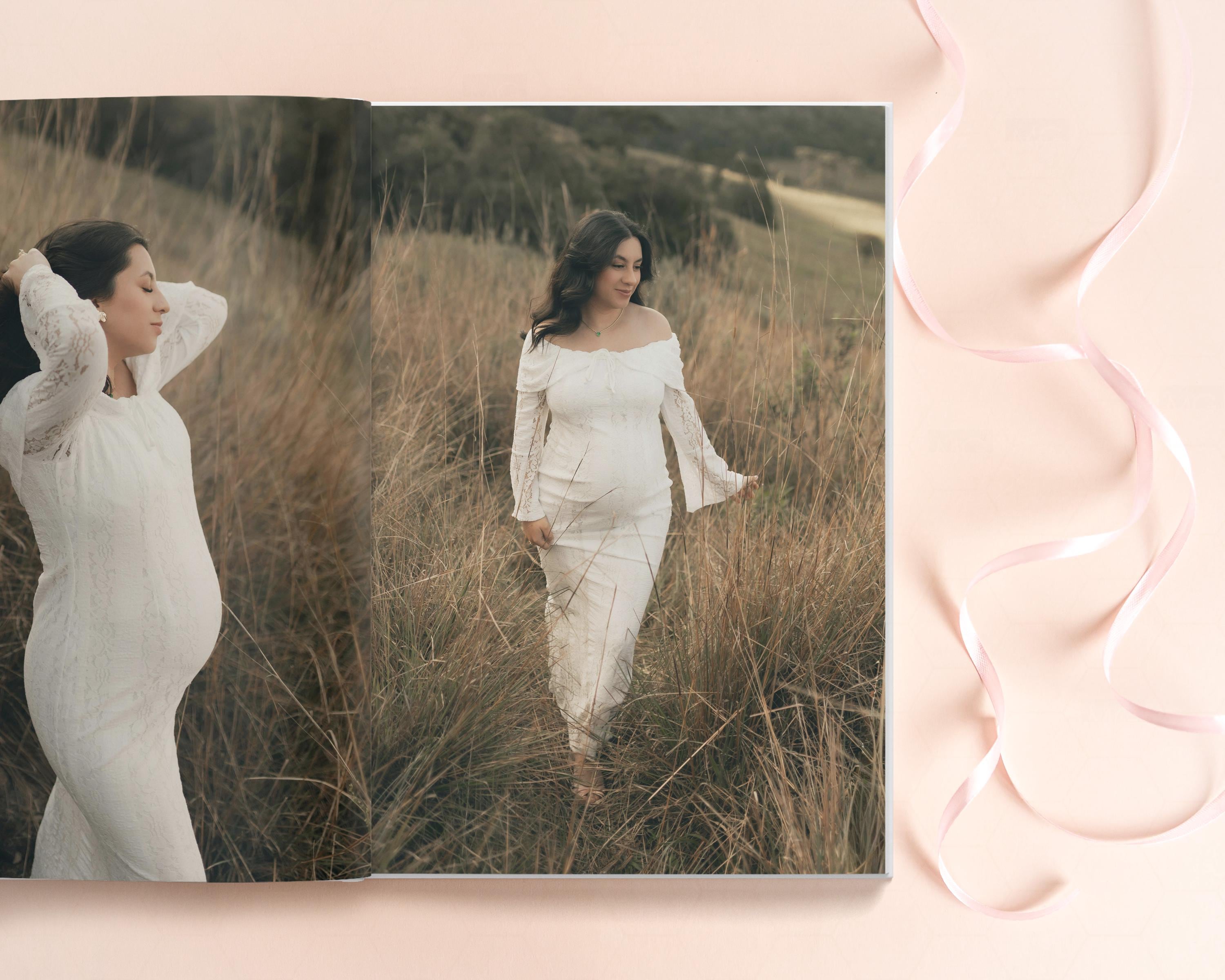 Custom Maternity Photo Album Printed – Personalized Pregnancy Photo ...