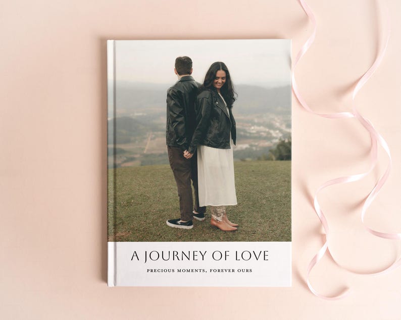 Custom Couple Photo Album 8x11 – Keepsake Photo Album With Cover Photo ...