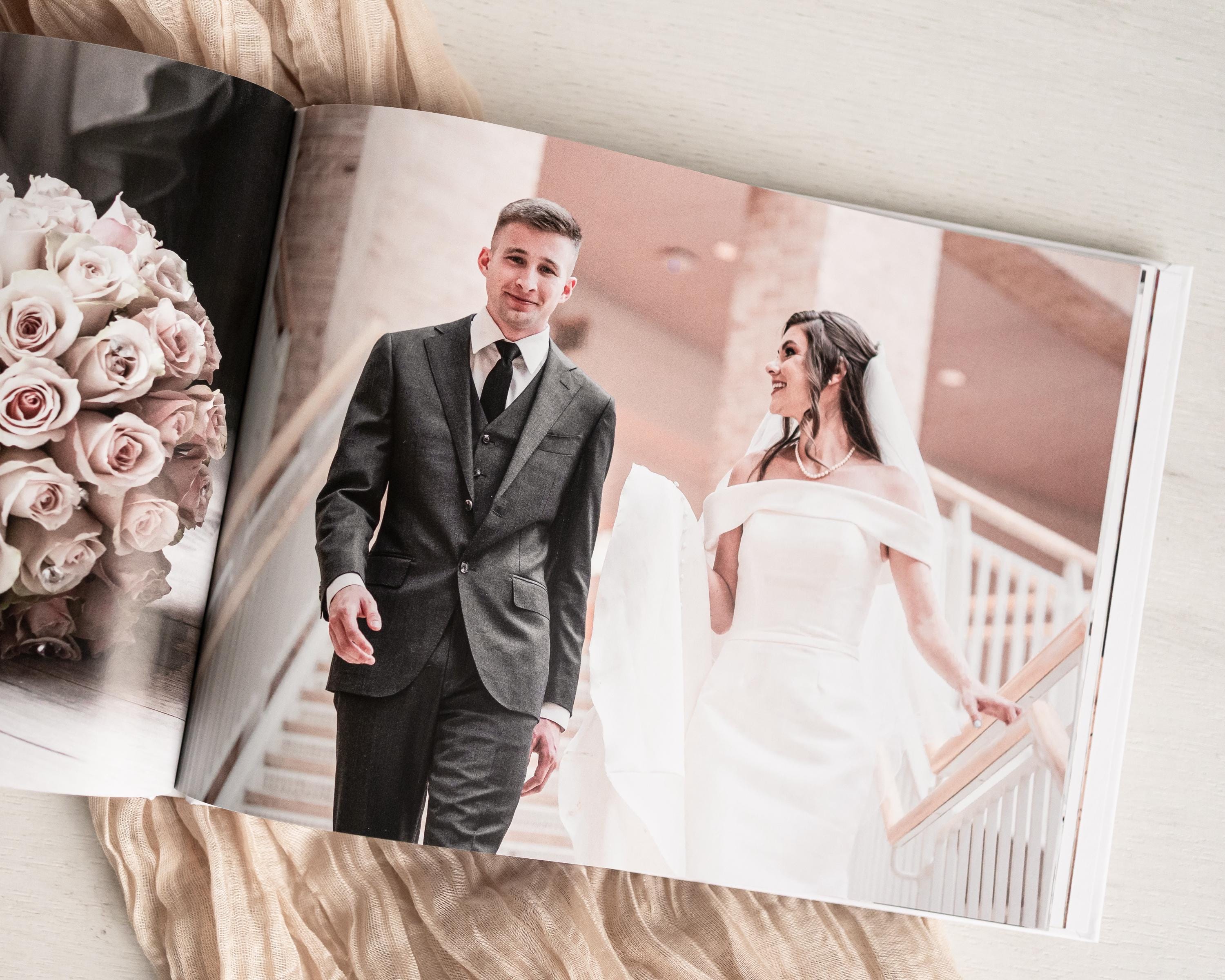 Personalized Hardcover Wedding Photo Book, Custom Wedding Keepsake ...