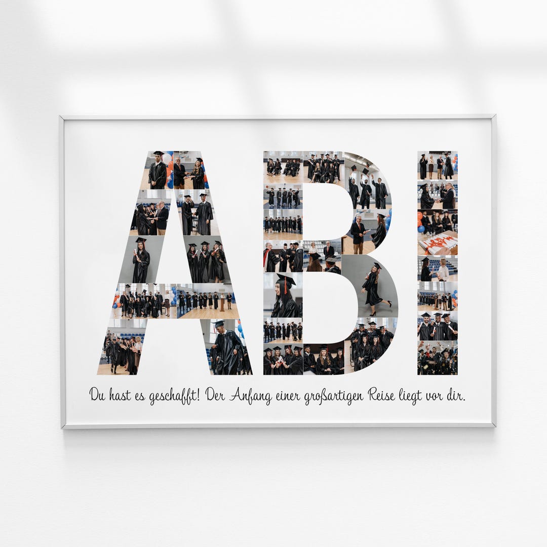 Graduation Photo Collage, Abi Graduation Gift for Her or Him, Class of ...