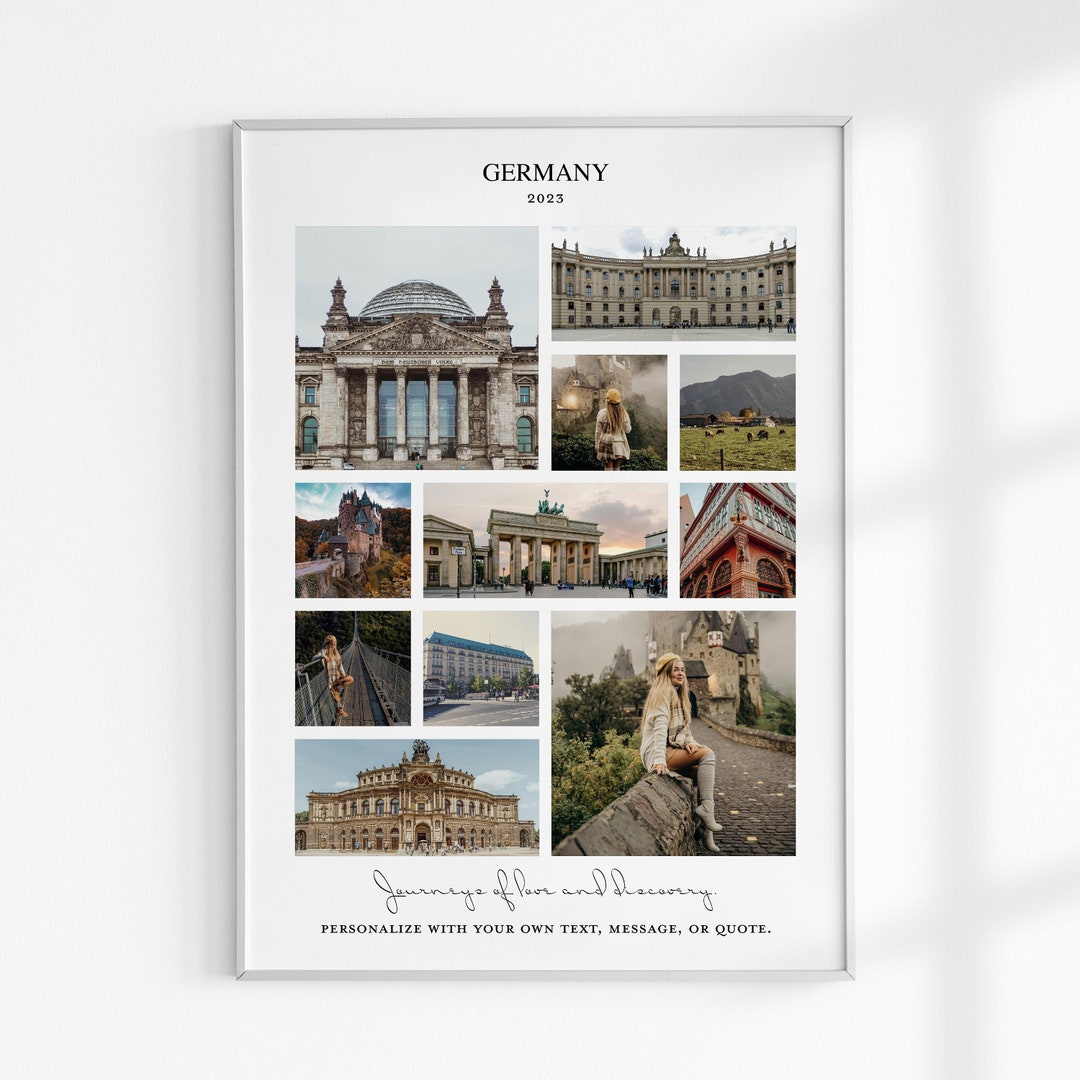 Germany Photo Collage Gift, Personalized Germany Travel Vacation Gift ...