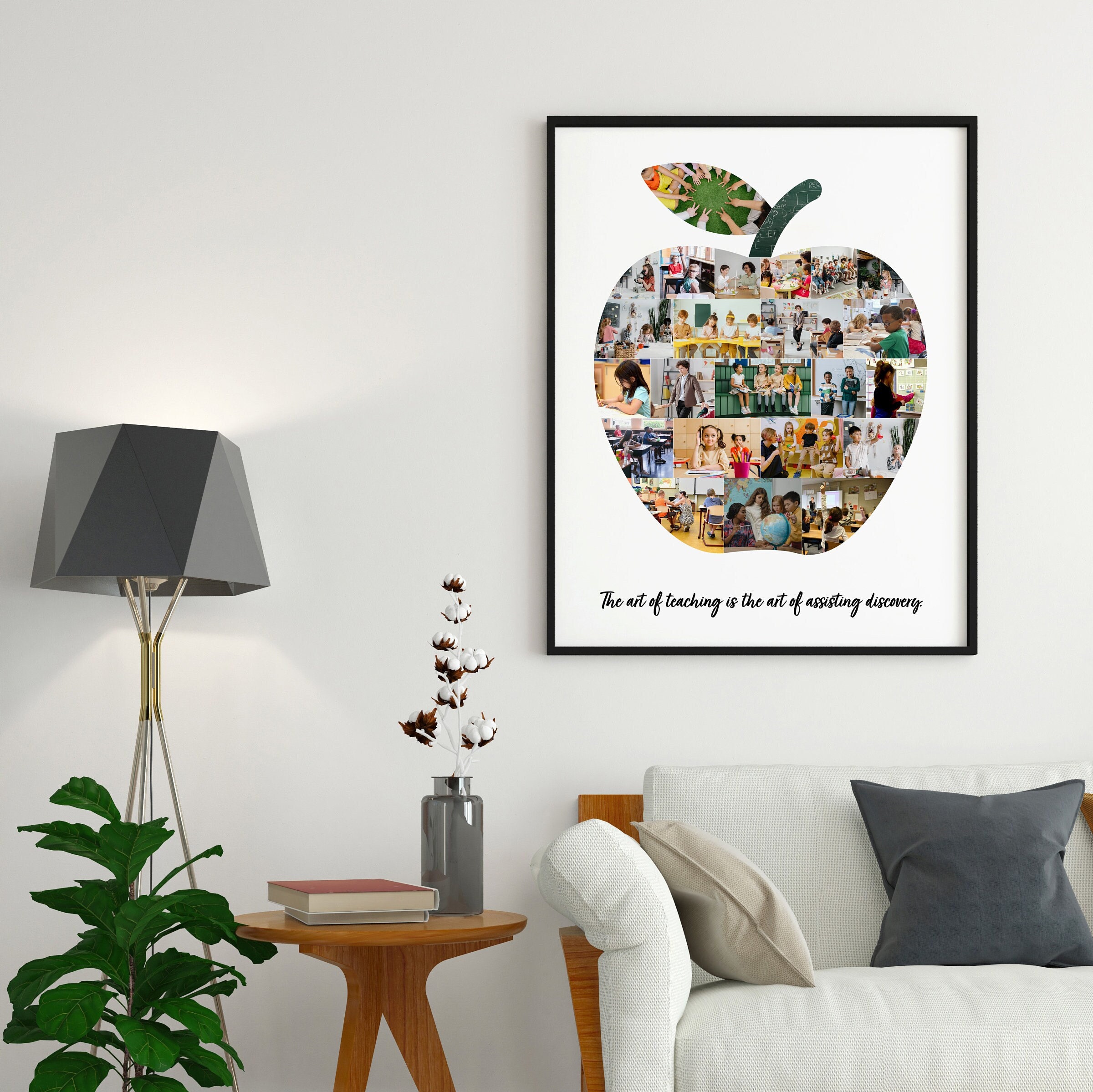 Apple School Photo Collage Personalized Teacher Appreciation - Etsy