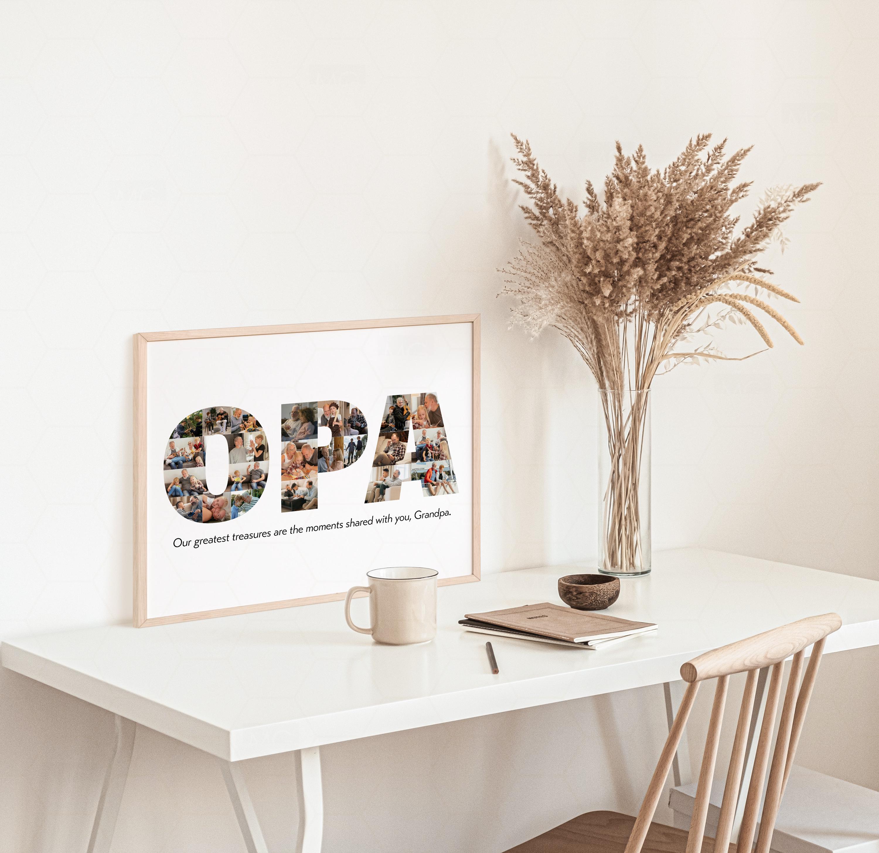 Opa Photo Collage, Opa Personalized Gift, Photo Collage Gift, Gift From ...