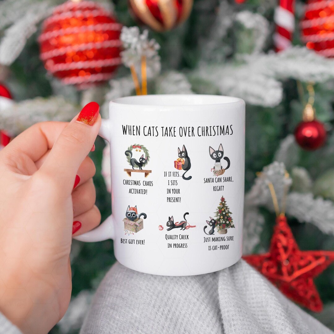 Cat Themed Gifts for Her or Him, Cat Lover Christmas Gift, Funny Cat ...